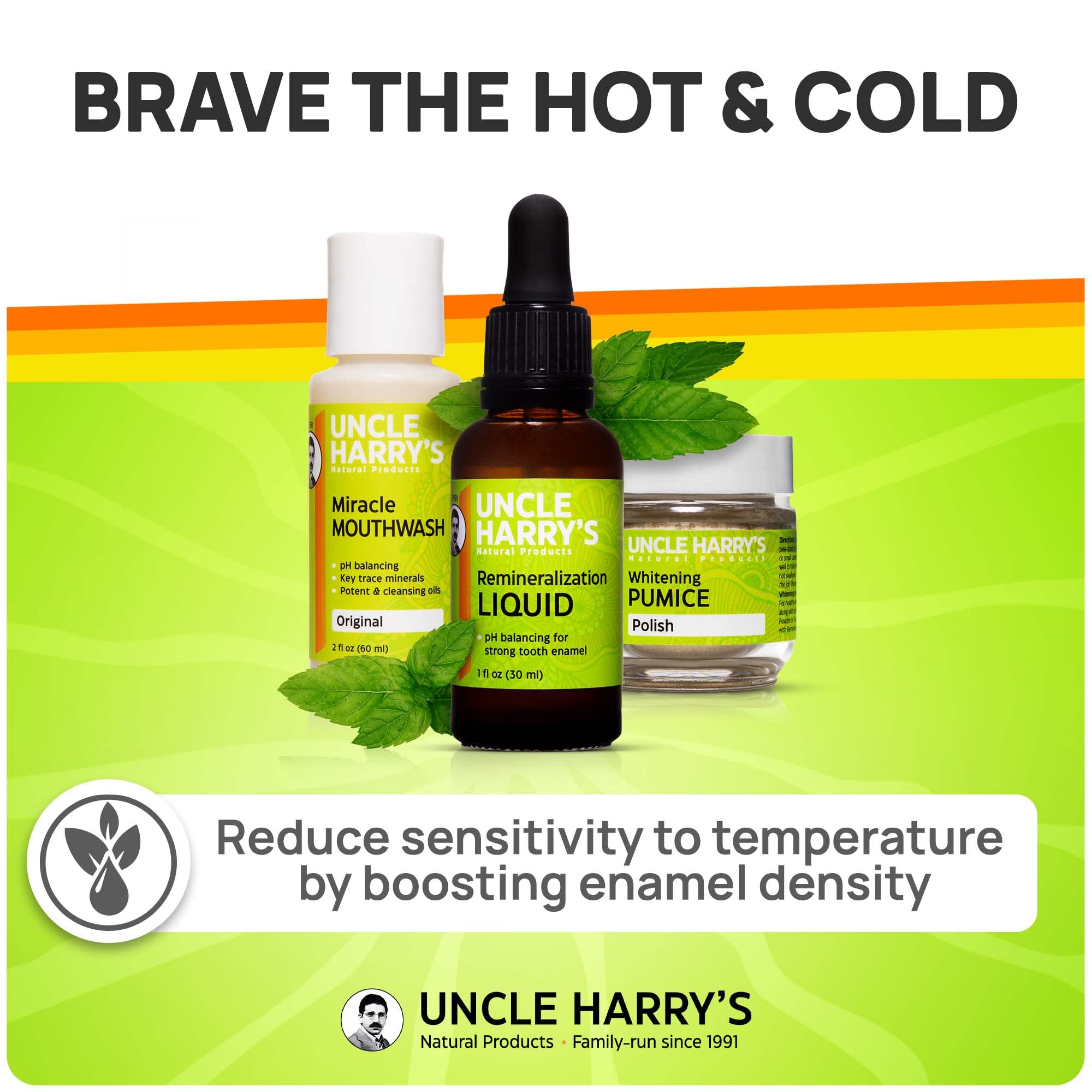 Uncle Harry's Natural Remineralization Kit with Tooth Whitening - 3 Products Strengthen Weak Enamel, Brighten Smile, & Correct Oral Care Issues (1 kit)