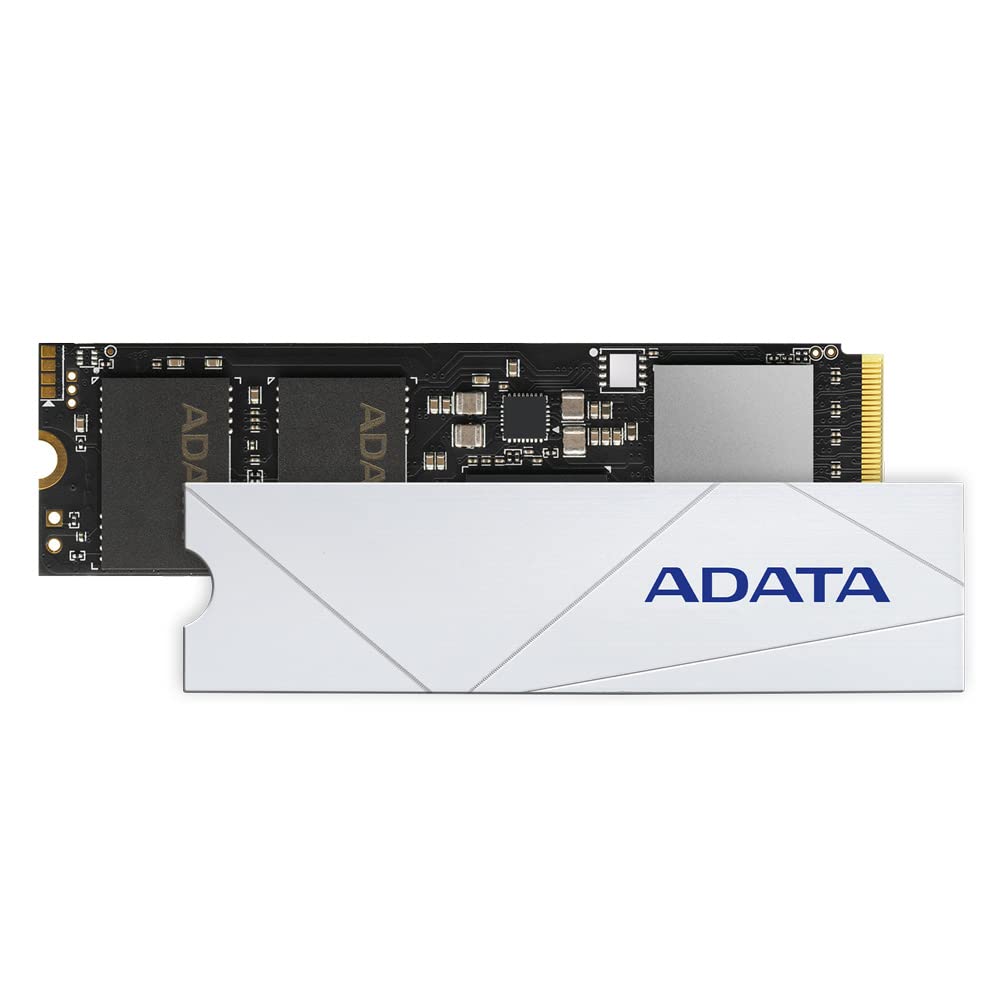ADATA Premium SSD for PS5 1TB PCIe Gen4 M.2 2280 Gaming SSD bundle with XPG DDR4 D50 RGB 16GB (2x8GB) 3600MHz Desktop Memory White (APSFG-1T-CSUS AX4U36008G18I-DW50)