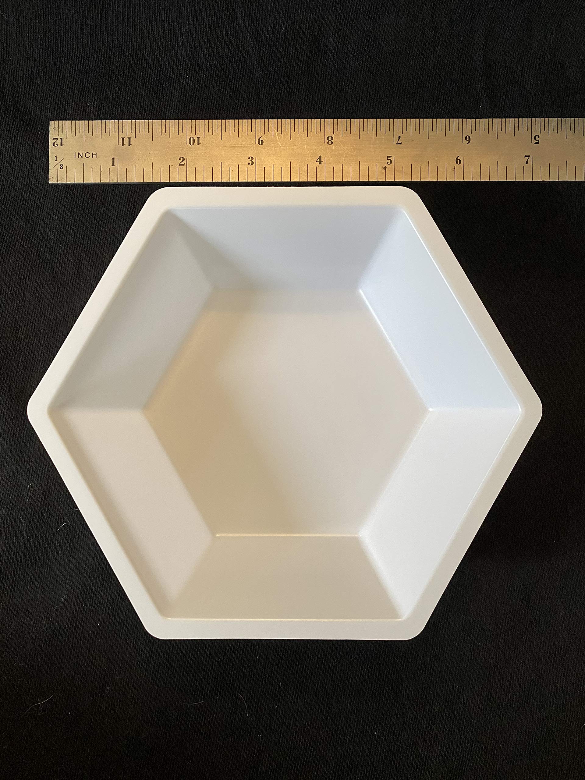 Hexagonal Weighing Boats, W-H127-WA-50, 127mm, Extra-Large, White Anti-Static, Pack of 50