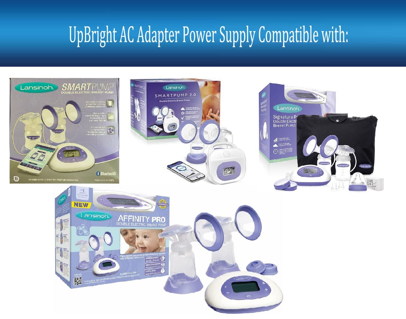 UpBright 9V AC/DC Adapter Compatible with Lansinoh Momma SmartPump 2.0 Affinity Pro Signature Pro Double Electric Breast Smart Pump 53250 53015 52015 BPM010S09B02 9VDC 1.1A +9 V Power Supply Charger