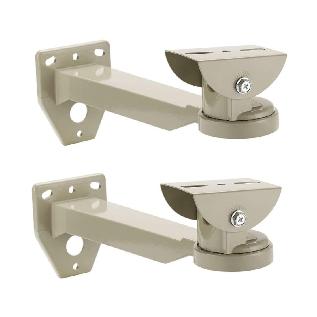 Ivosmart Heavy Duty Aluminum Indoor Outdoor Wall Mount Security Surveillance Camera Housing Mounting Bracket Stand, 2 Pack