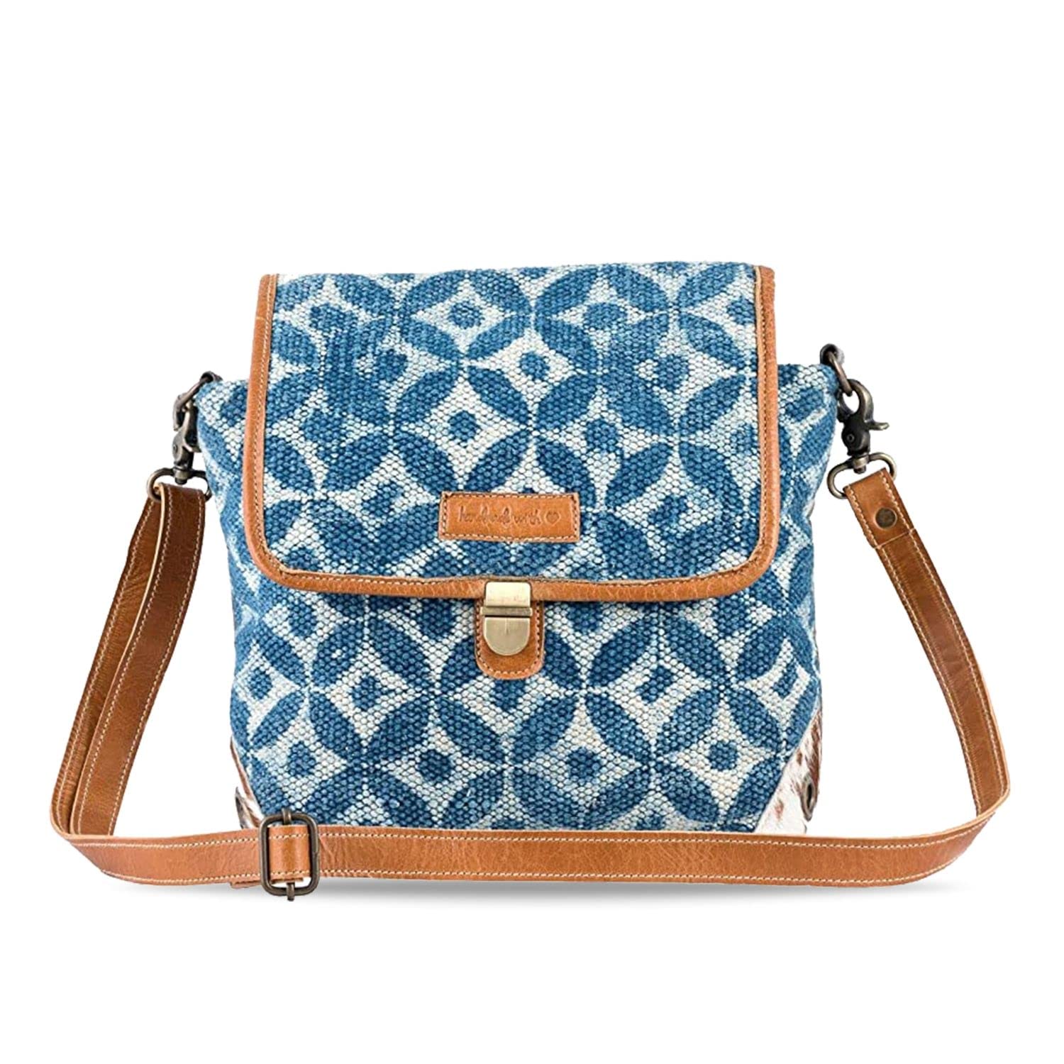 SIXTEASE Womens Shoulder Bag Vintage Style Shoulder Bags for Women - Made with Genuine Leather, Upcycled Canvas, or Hair On - Handmade, Adjustable Strap, Brass and Zinc Hardware - Legacie