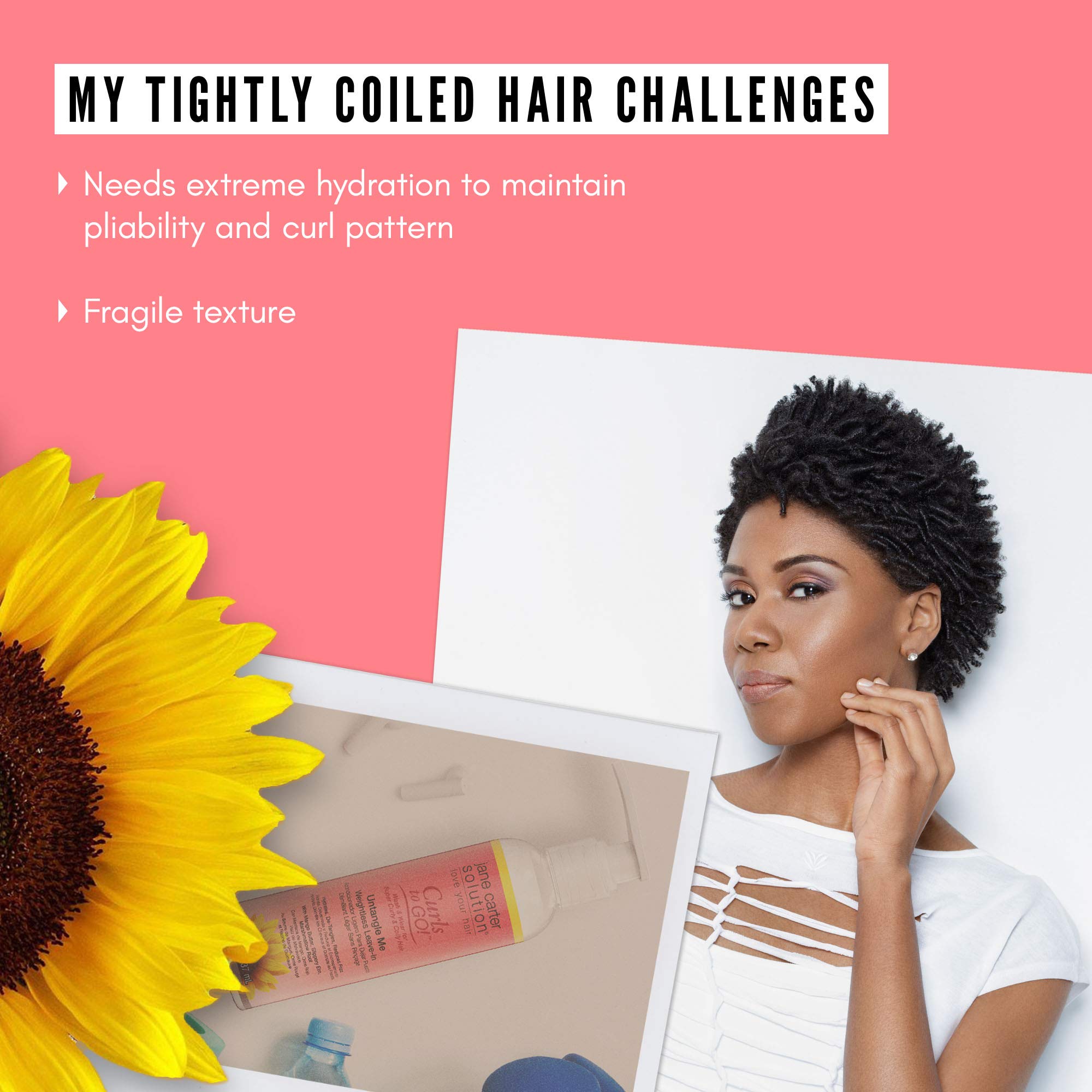 JANE CARTER SOLUTION Curls to Go Untangle Me Weightless Leave-In Conditioner (8oz) - Nourishing, Moisturizing, No Buildup