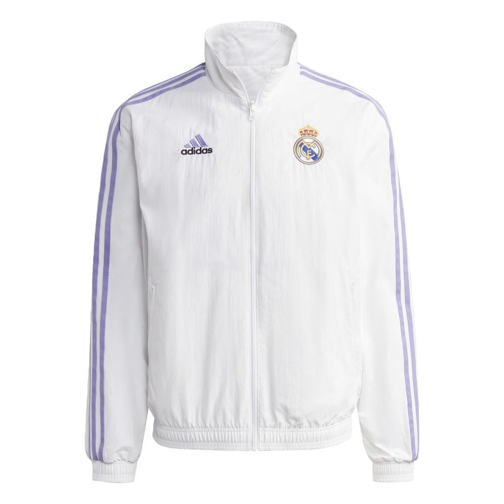 adidas Real Madrid Anthem Jacket Men's, White, Size S
