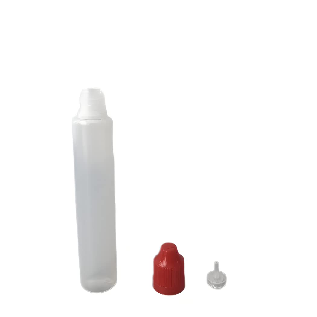 JOYWEE (30 Pack, Multi Color Caps) 30ml PE Pen Plastic Bottle with Childproof Cap for Vape Liquid, Light Oil, Paint, dropper bottle eliquid bottle liquid bottle squeeze bottle TIP Dropper Bottle