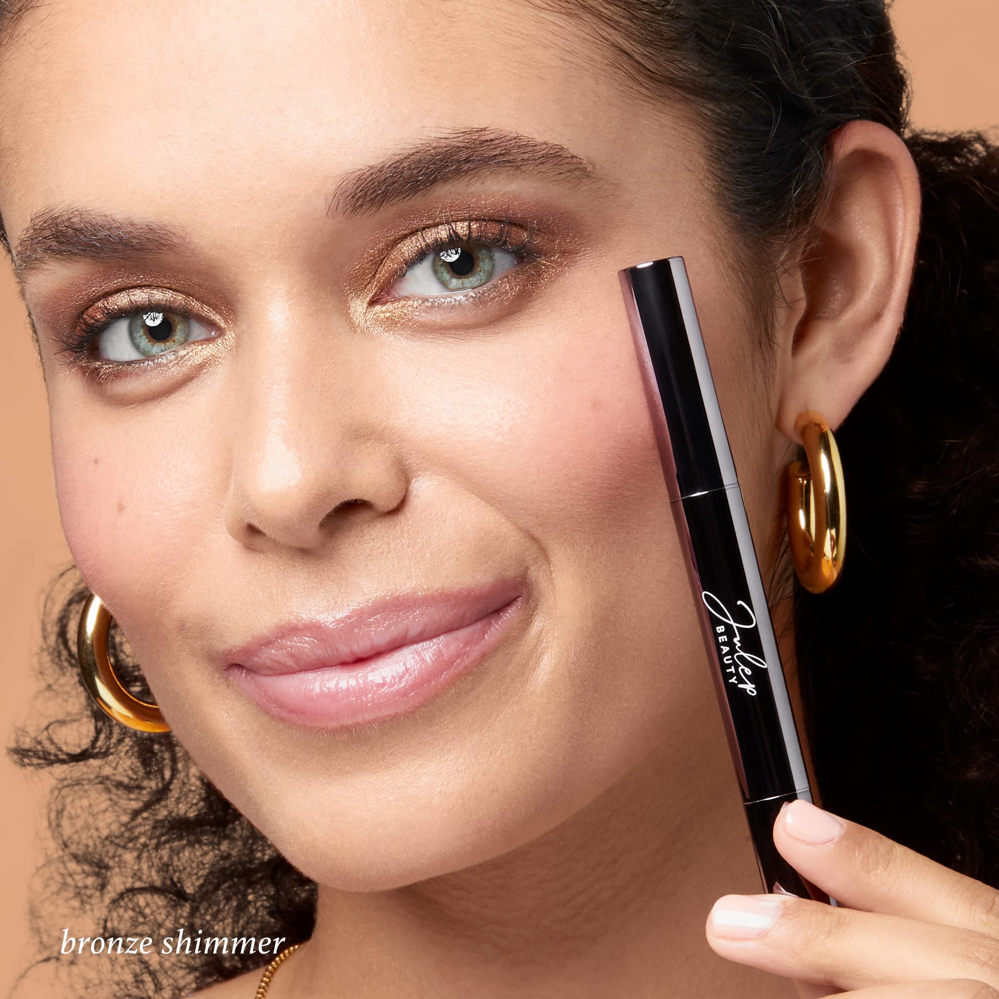 Julep Eyeshadow 101 Crème-to-Powder Waterproof Eyeshadow Stick – Bronze Shimmer – Long-Lasting, Crease-Proof, Luminous Honey Brown Shimmer Eyeshadow with Built-in Smudger