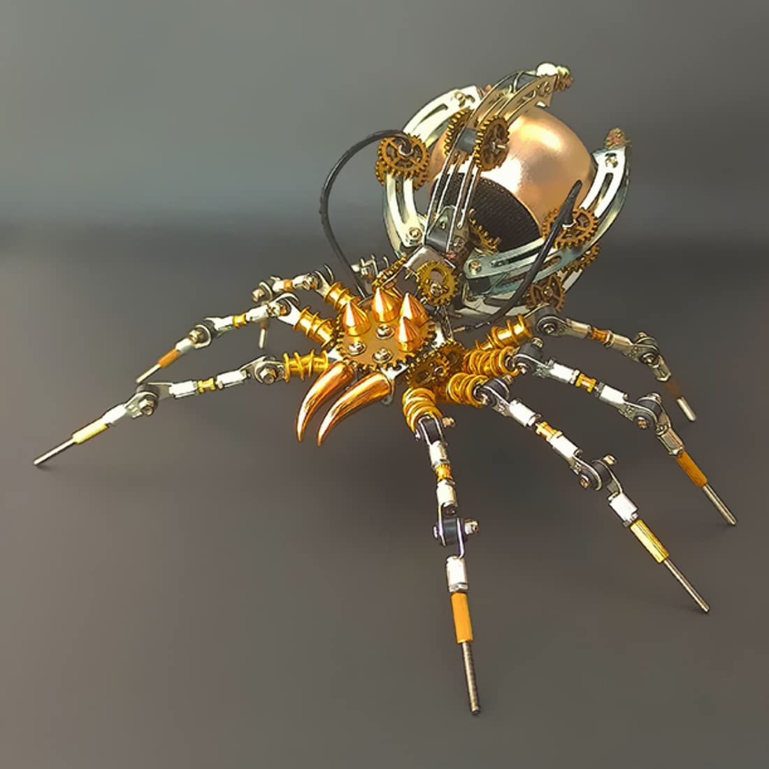 KonHaovF 3D Metal Puzzle Spider with Speaker for Adults, Assembly 3D Metal Model with Tool Kit to Build, 3D Metal Puzzle Model Building Kit Gifts for Boys Teens, Home Decor Table Ornaments