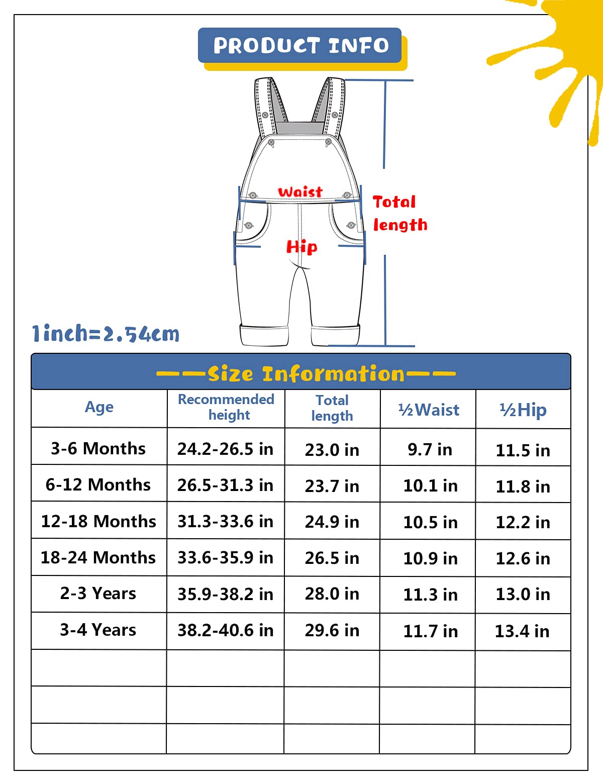 KIDSCOOL SPACE Baby Boy Girl Jean Overalls,Toddler Denim 3D Monkey Dungarees Pants,Blue,18-24 Months