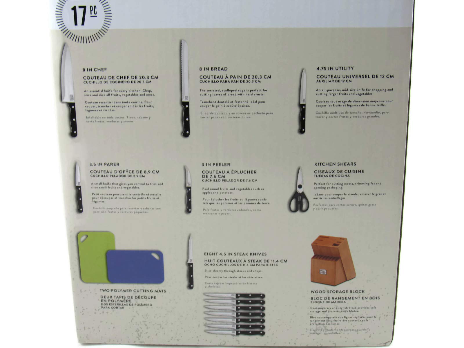 Knife Set Blk 17pc