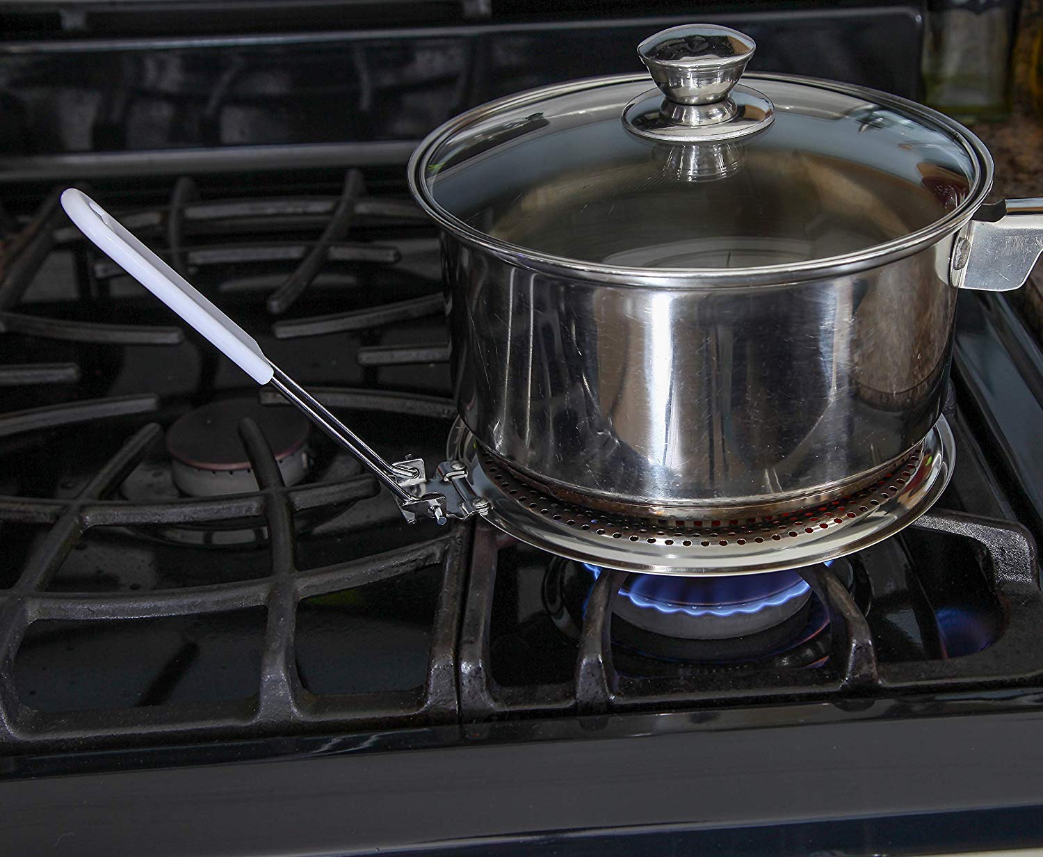 DALAO 2 Pack Double Thickening Heat Diffuser Reducer Flame Guard Simmer Plate, Stainless Steel for Electric and Gas Stovetops