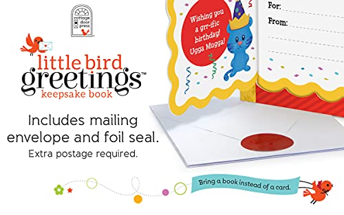 Daniel Tiger Happy Birthday: Little Bird Greetings, Greeting Card Board Book with Personalization Flap, Gifts for Birthdays