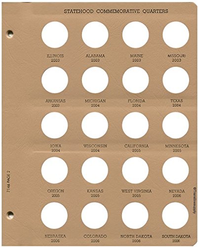 Dansco US Statehood Quarter with Territories Date Set Coin Album 1999-2009 #7146