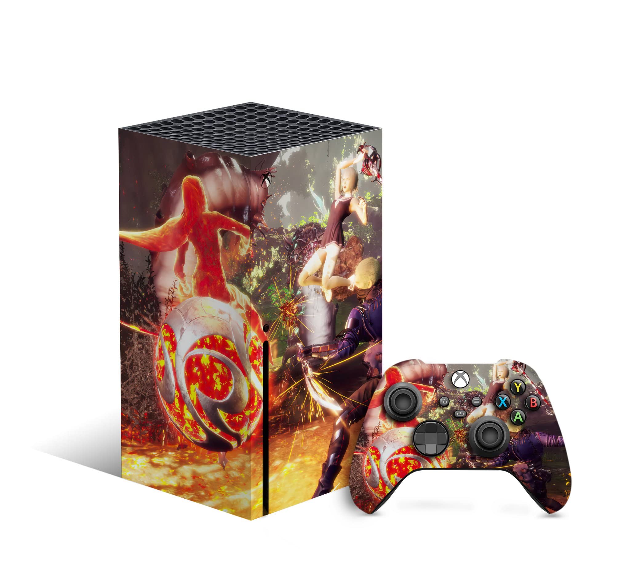 Adventure Fantasy World Cloud X-box-Series-X Skin Stickers Decal Full Body Vinyl Cover for Microsoft X-box-Series-X Console and Controllers