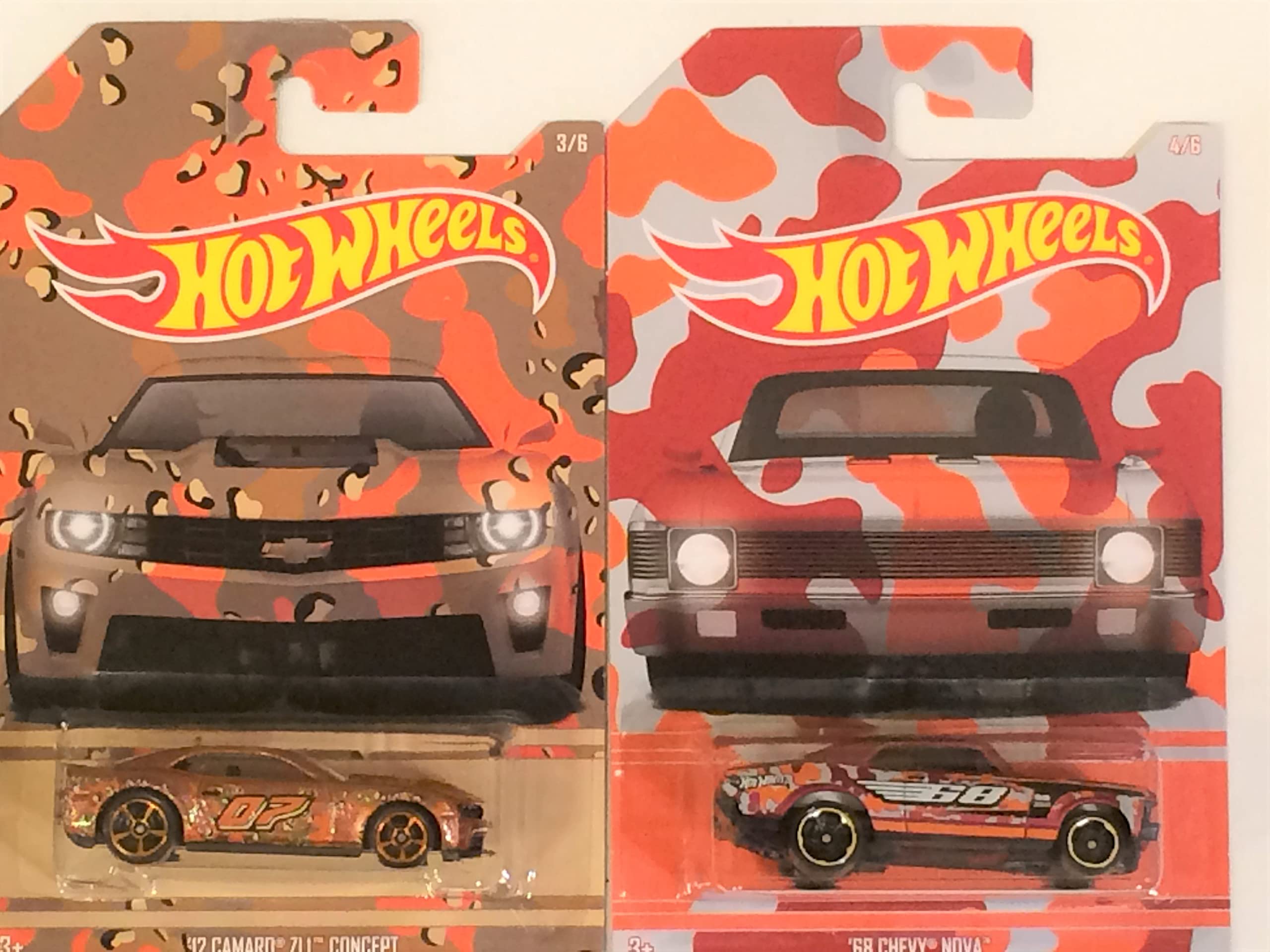 Hot Wheels Exclusive Camouflage Complete Set of 6 Diecast Vehicles