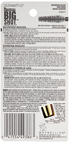 Maybelline New York Volum' Express The Colossal Big Shot Waterproof Mascara, Brownish Black, 0.32 fl. oz.