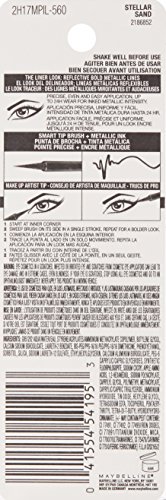 Maybelline New York Master Precise Ink Metallic Liquid Liner, Stellar Sand, 0.06 Fluid Ounce