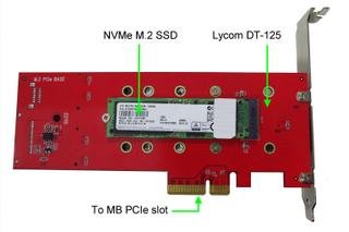 MF-DT125 (1x NVMe M.2 PCIe 3.0 + 2X M.2 SSD SATA Based 110mm Carrier Adapter)