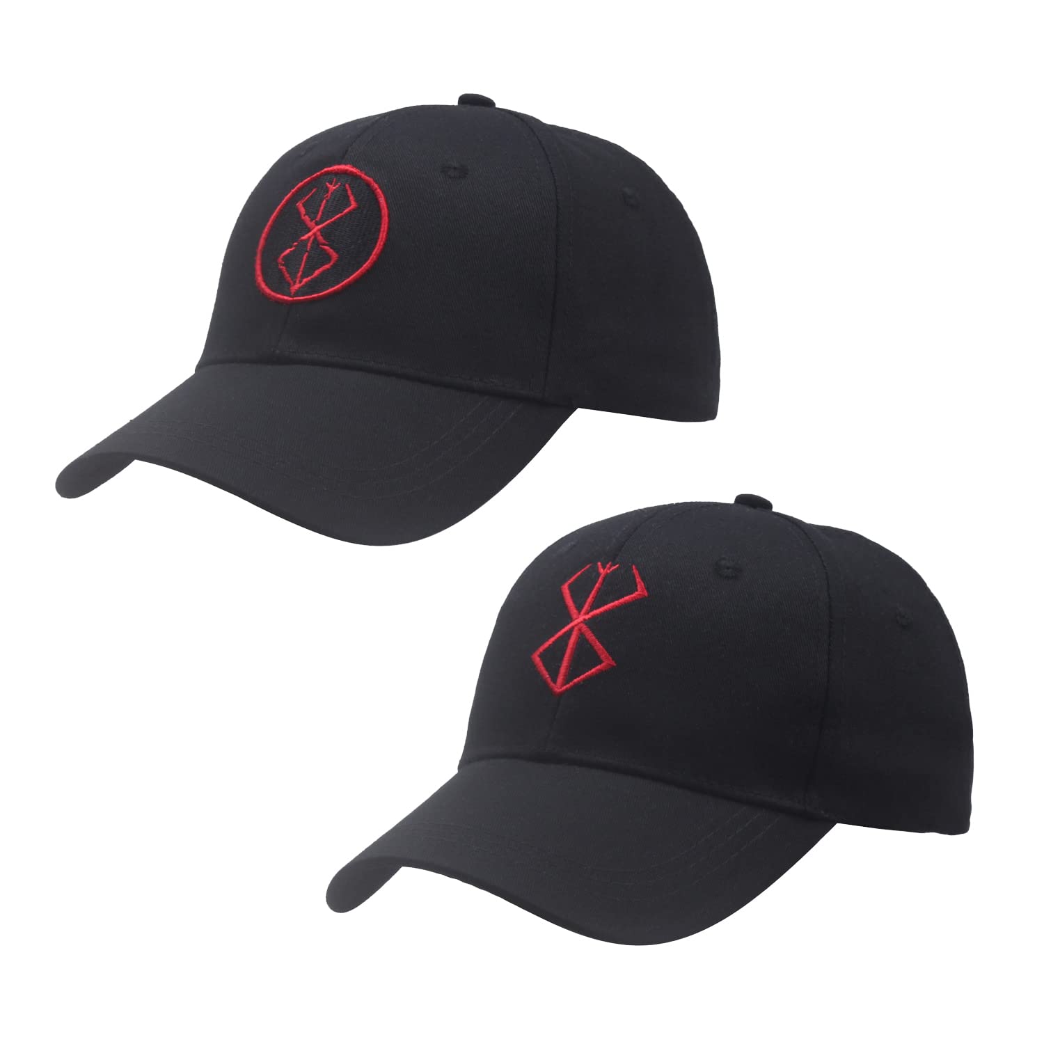 AidiXrend 2Pcs Anime Cotton BERS-ERK Dad Hat Kentarou Miura Comic Baseball Caps Anime Fan Hats for Women Men Snapback