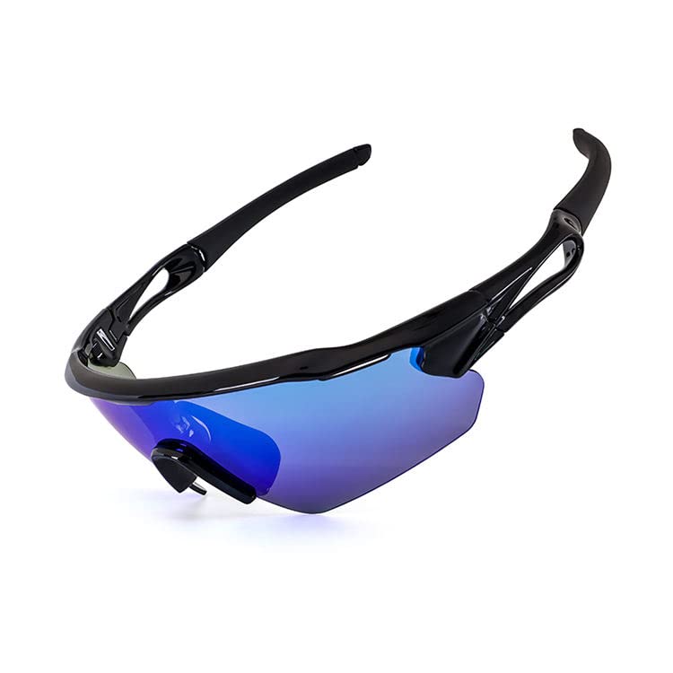 Airbin Motorcycle Glasses 100% UV Protection Windproof Anti-Glare Lenses Bike Ski Goggles Snow Goggles Blue