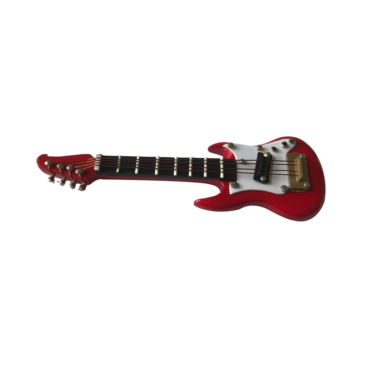 ALANO 8cm red bass Guitar Ornament Mini Electric Guitar Model Musical Ornaments（GE23R-8）