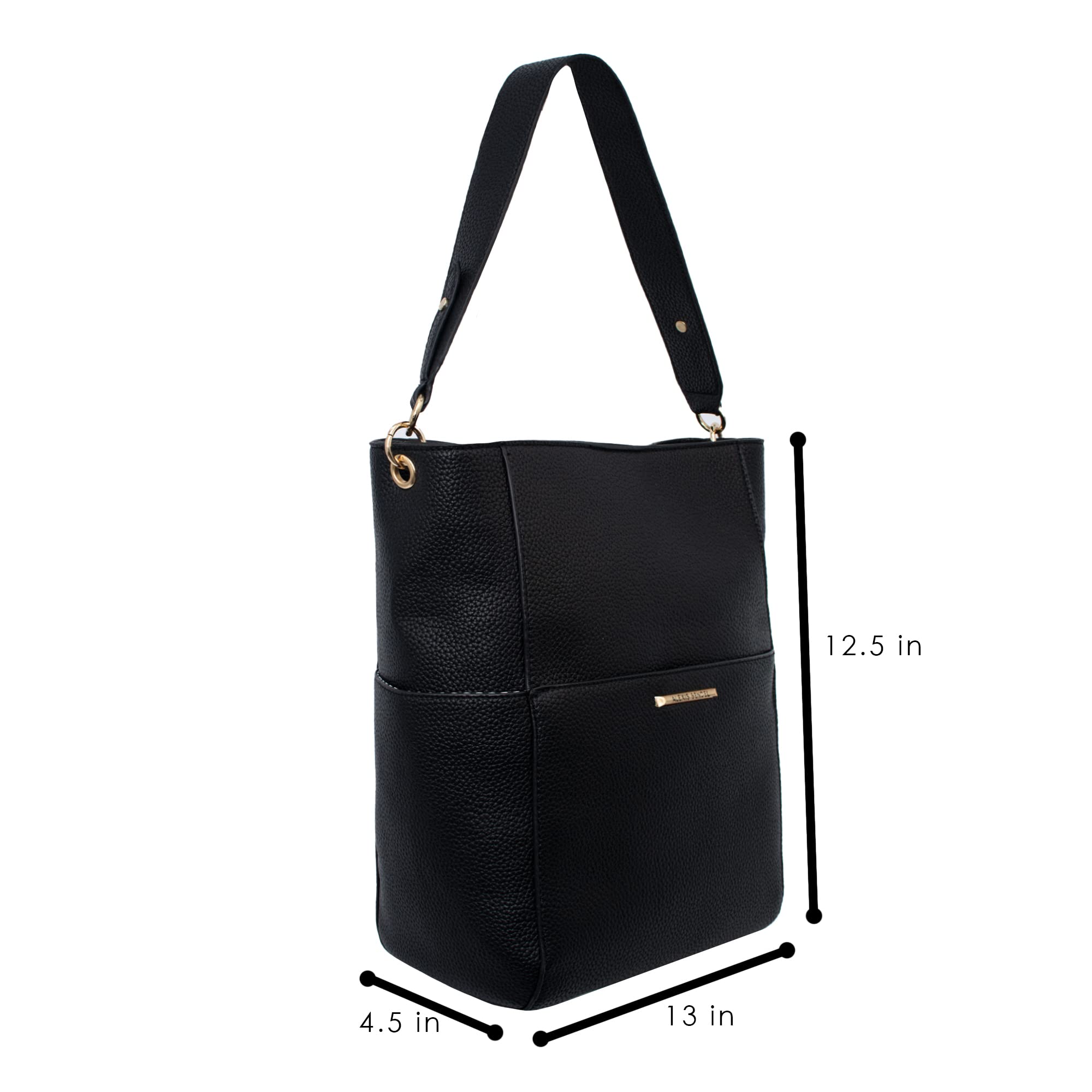Alexis Bendel Women’s Vegan Leather North/South Tall Hobo Handbag