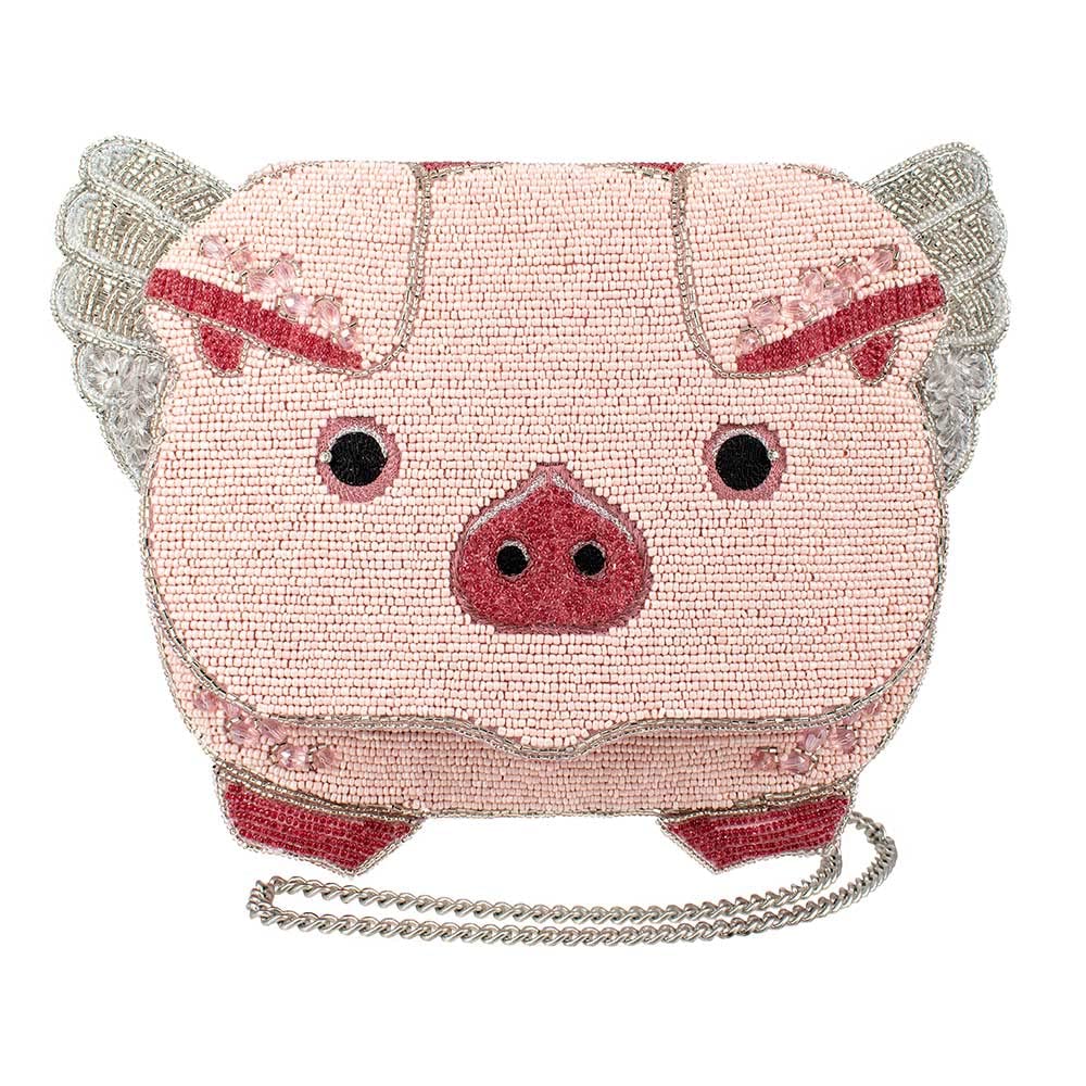 Mary Frances When Pigs Fly Crossbody Clutch