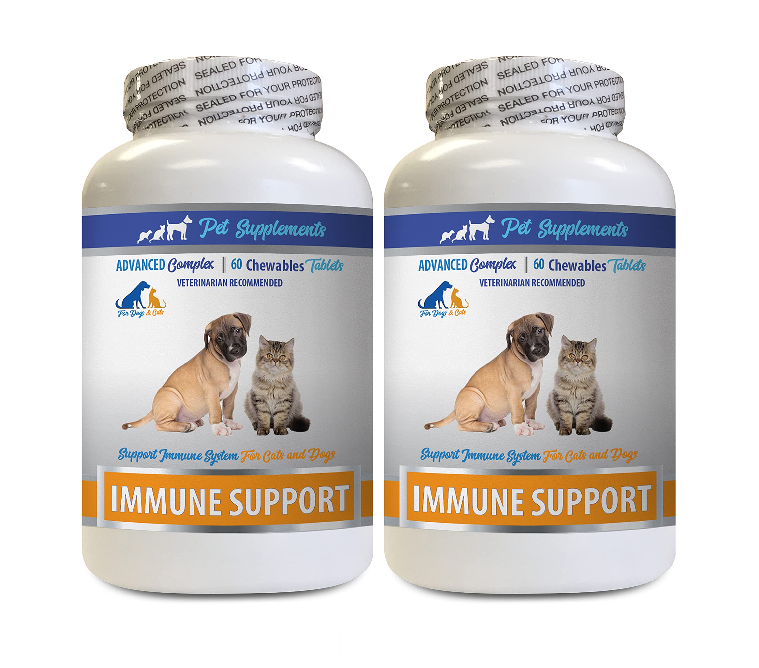 cat Skin and Coat - PET Immune Support - Dogs and Cats - VETS Choice - Chews - Turmeric Cats - 2 Bottles (120 Treats)