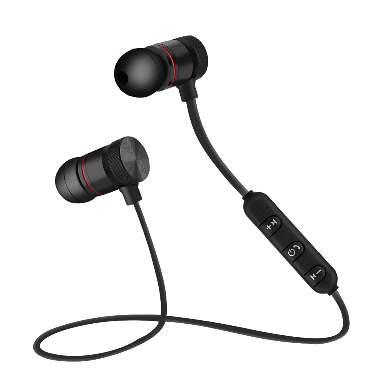 Agatige Bluetooth Headphones Neckband, Stereo Magnet Wireless Bluetooth Sports Earphone Headset Headphone for iPhone Android Sports Gaming and Music Handsfree(黑色)