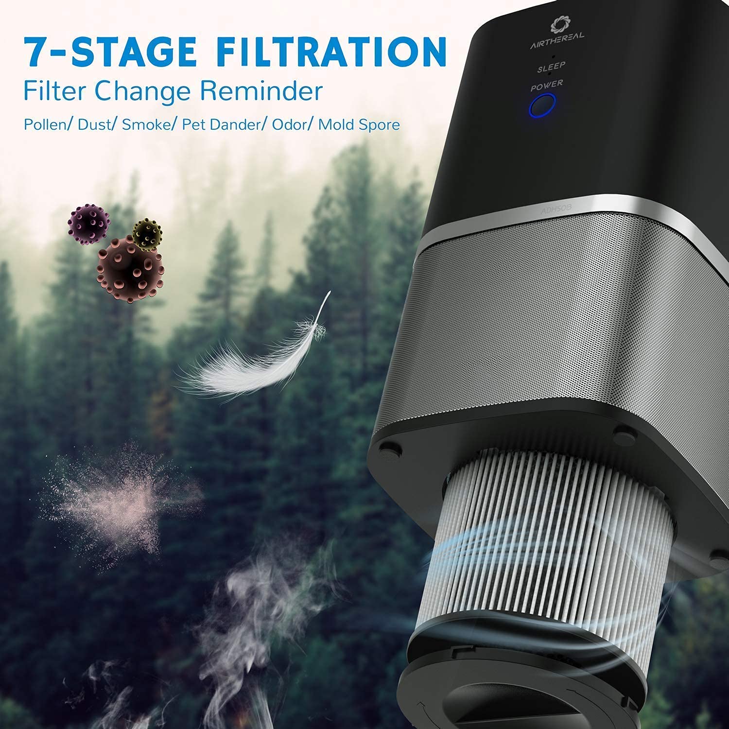 Airthereal Bundle | ADH50B Air Purifier and 1-pack Spare Replacement Filter, Day Dawning
