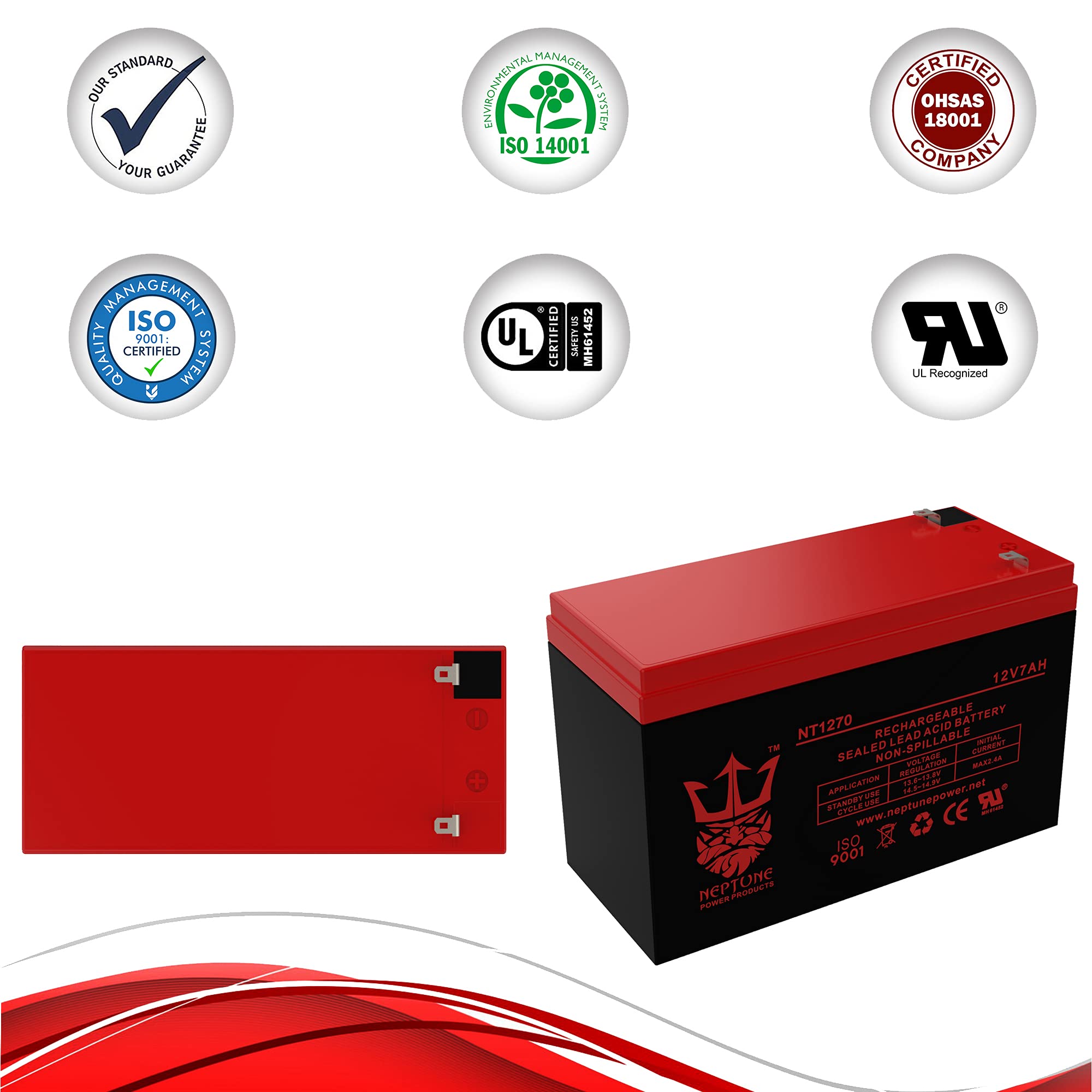 Neptune Battery Replacement. Enduring 6-DW-7 12V 7AH UB1270-2 Pack