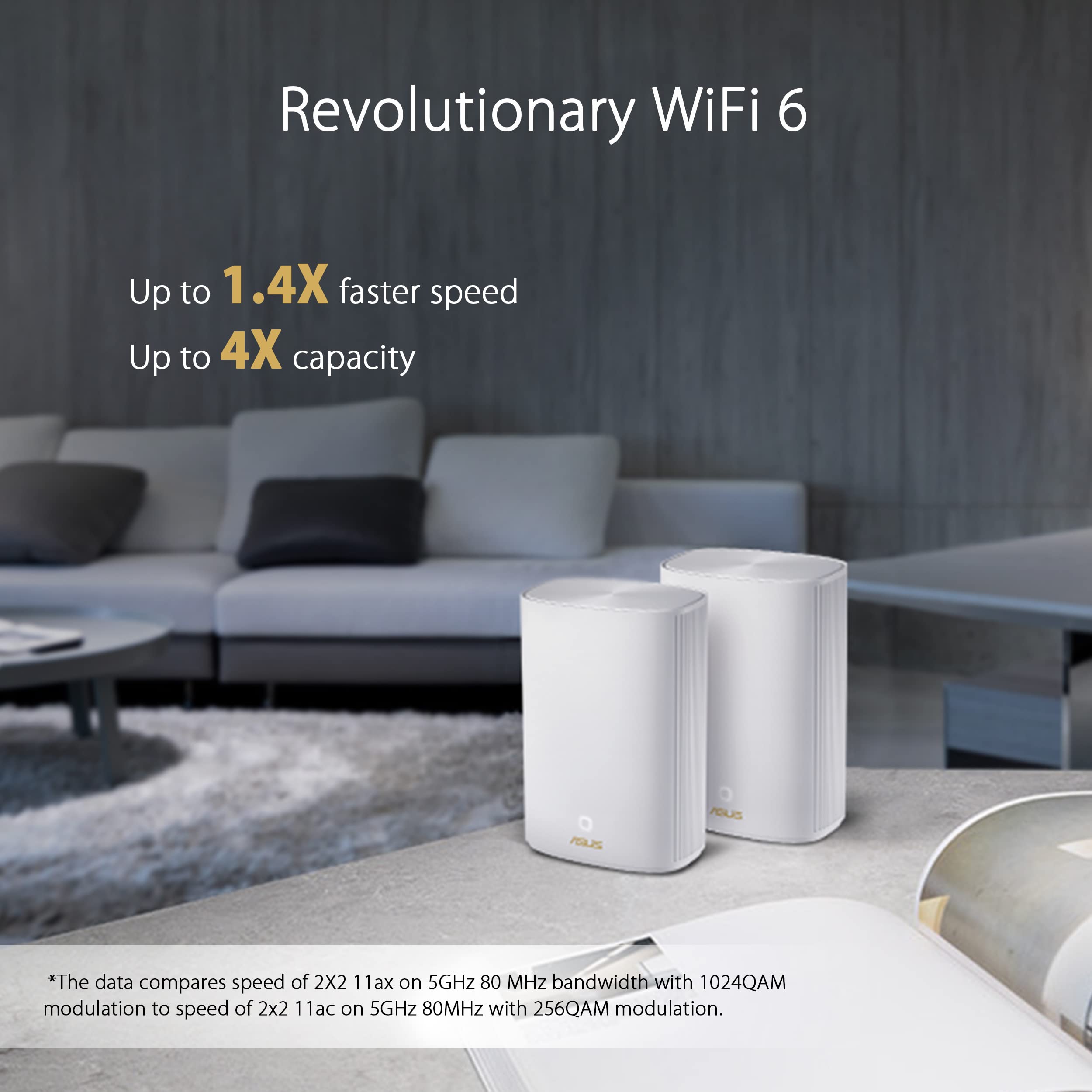 ASUS ZenWiFi AX Hybrid Powerline Mesh WiFi6 System (XP4) 2PK - Whole Home Coverage up to 5,500 Sq.Ft (Renewed)