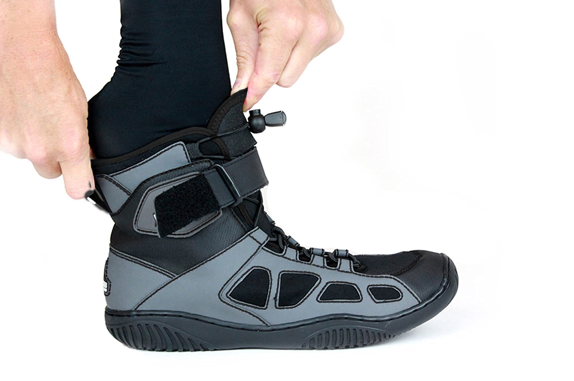Alpha-1! Watercraft Jetski Boot by Works H2oDesigns - Lightweight & Breathable Race Boot - Designed in the USA - Smooth Movement & Stability - Ankle Support Strap, Nonslip Outsole - Wet Boot for Men