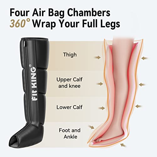 FIT KING Air Compression Recovery System, Foot and Leg Air Massage Boots for Blood Circulation and Fast Recovery,Muscle Pain Relief Device (Medium)