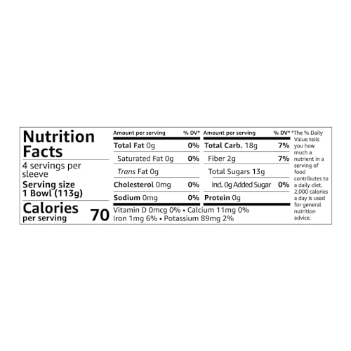 Amazon Fresh, Diced Pears in White Grape and Lemon Juice, 4 Oz Bowls (Pack of 4) (Previously Happy Belly, Packaging May Vary)