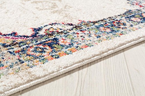 Luxe Weavers Oriental Beige 8x10 Area Rug, Non-Shedding Boho Chic Medallion Carpet