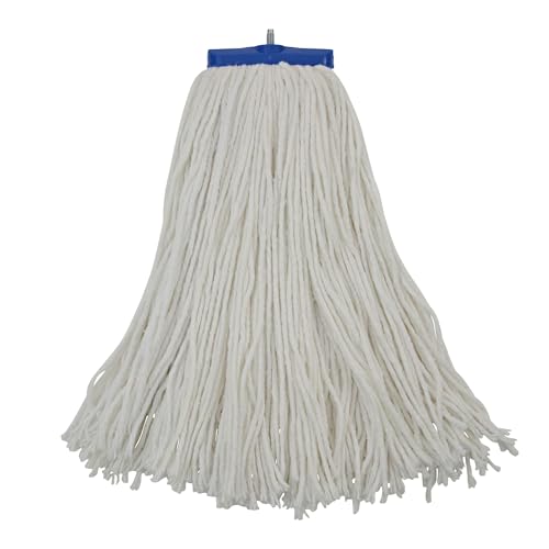Boardwalk Cut-End Lie-Flat Wet Mop Head, Rayon, 16oz, White, 12/Carton