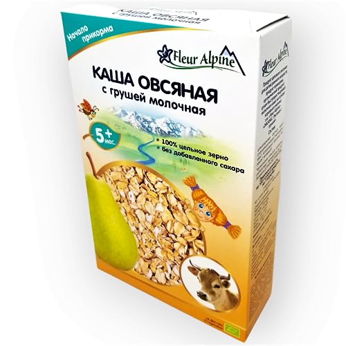 Fleur Alpine Milk Oatmeal Cereal with Pear for Babies from 5 months 200g from Germany