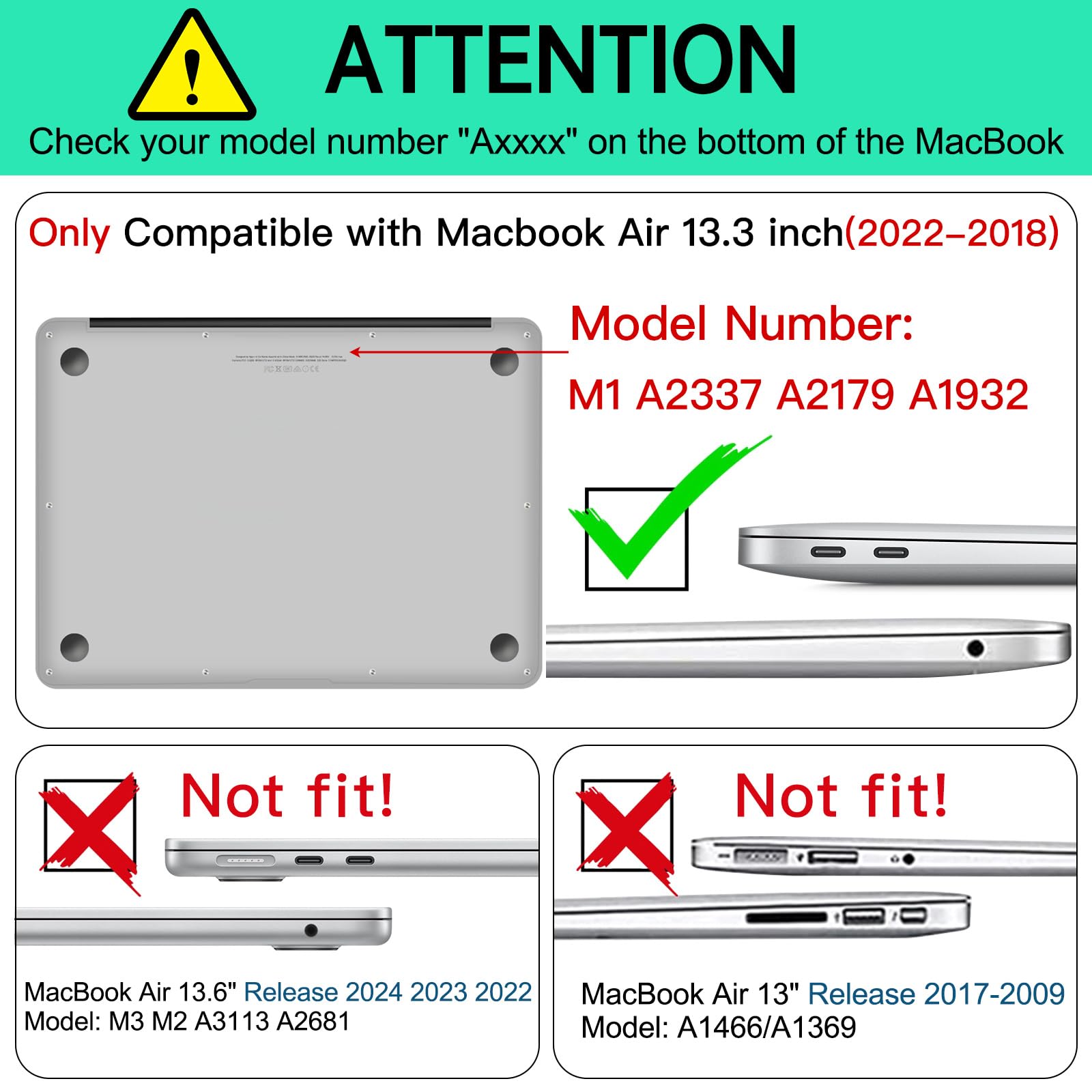 AKIT Compatible with MacBook Air 13 Inch Case 2022 2021 2020 2019 2018 Release M1 A2337 A2179 A1932, Pattern Plastic Laptop Hard Shell Case + Screen Protector + Keyboard Cover, Morandi Pink