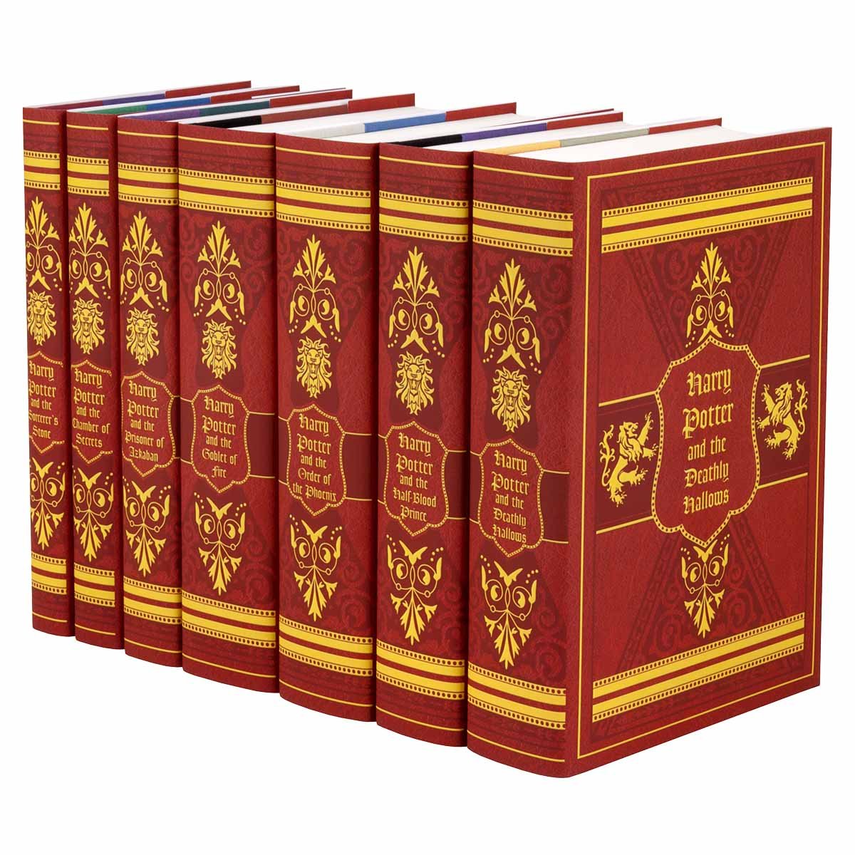 Juniper Books Harry Potter Boxed Set: Gryffindor Edition | 7 Hardcover Volumes with Custom Designed Art Book Covers | Author J.K. Rowling | Includes All 7 Volumes