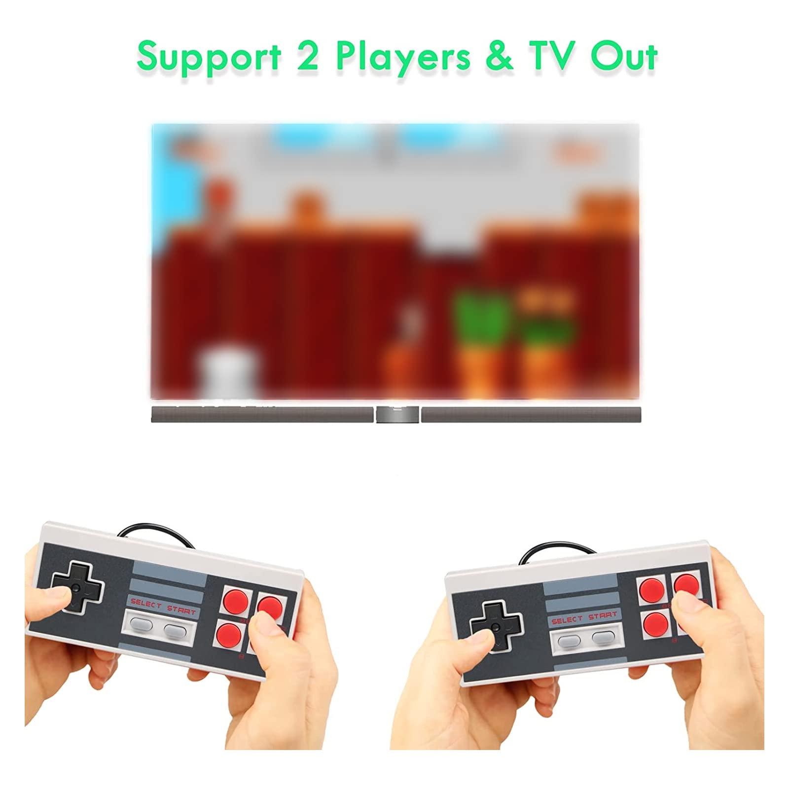 Anyando Retro Game Console, Mini Classic Game System TV Video Games Console with 2 Classic Controller and Built-in 620 Video Games, AV Output Plug and Play,Birthday Choice for Children/Adults