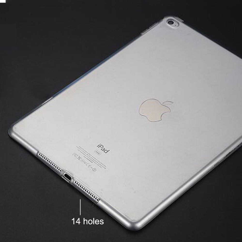 iPad Air II TPU Bumper Case, Ultra-Thin Flexible Silicone Gel Protective Case Cover for 9.7 inch iPad Air 2 - Crystal Clear