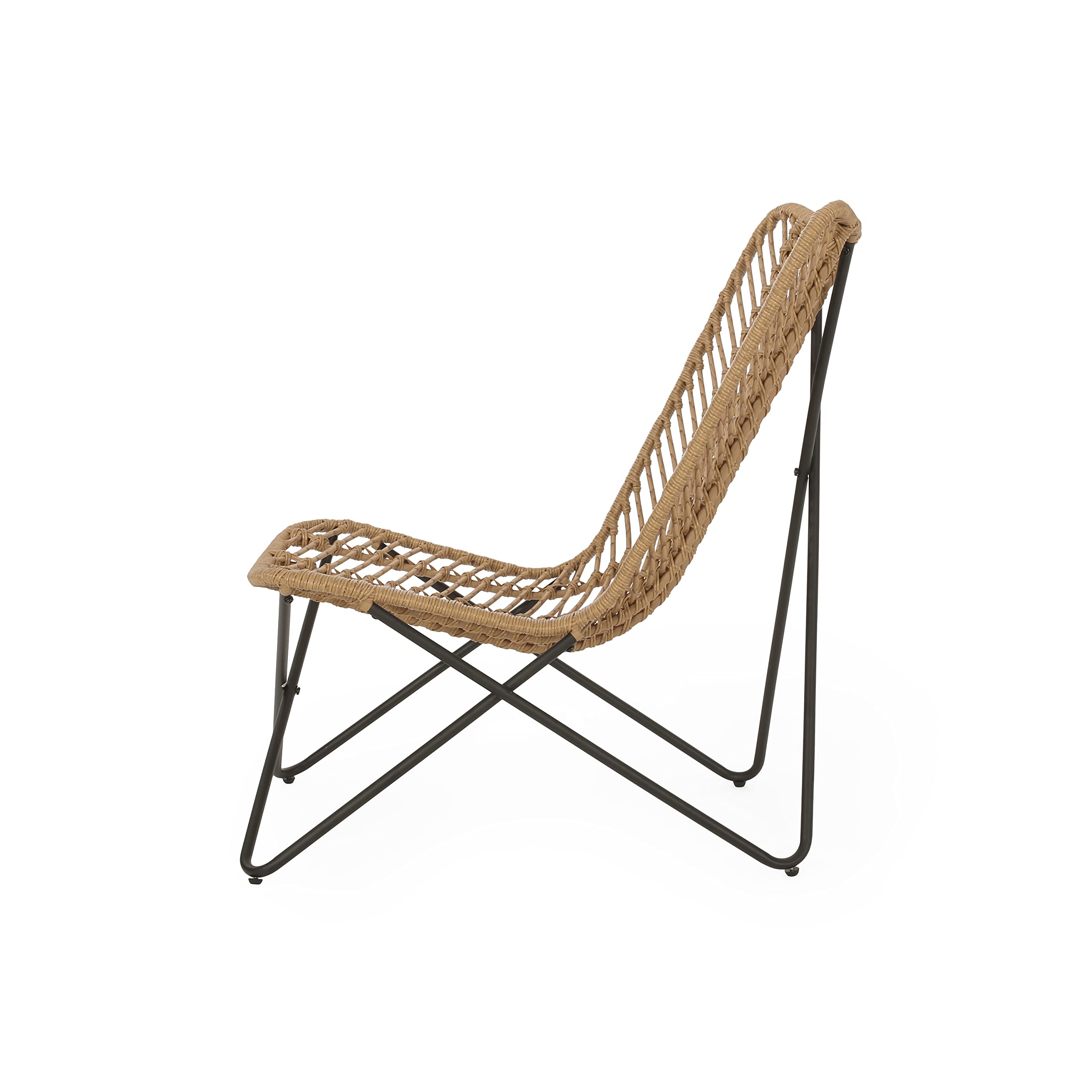 Christopher Knight Home 317577 Galtin Accent Chair, Light Brown + Black