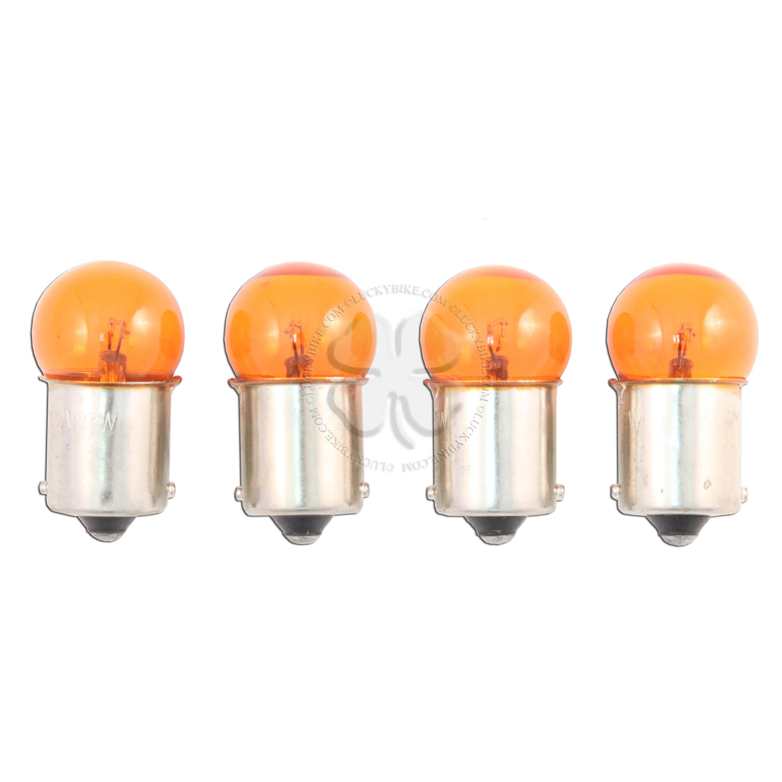 Amber 4x Light Bulb 1156 BA15S 23W Turn Signal Blinker Single Filament Lamp