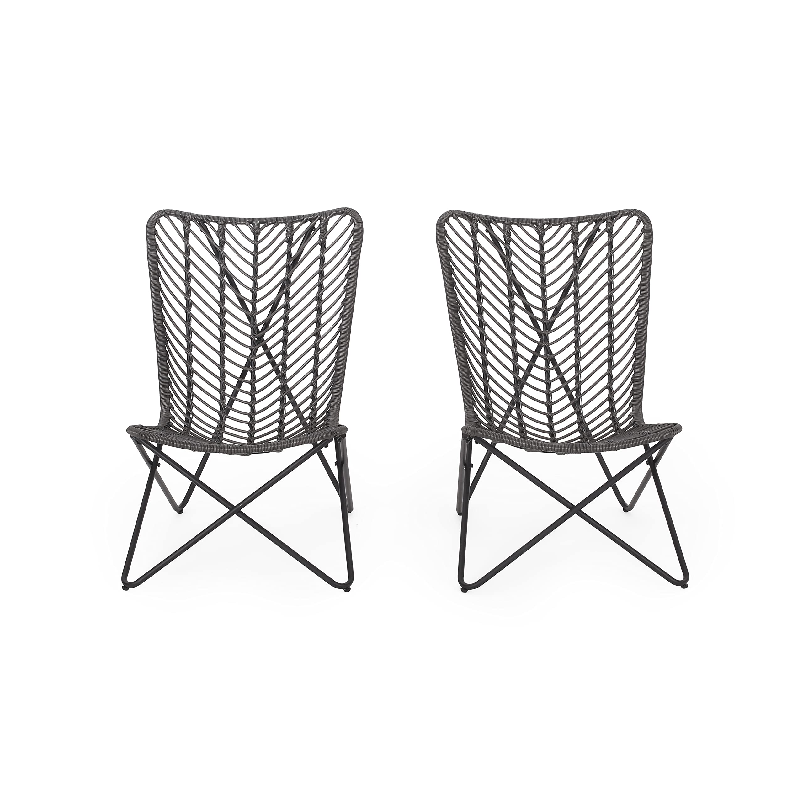 Christopher Knight Home 317578 Galtin Accent Chair, Gray + Black