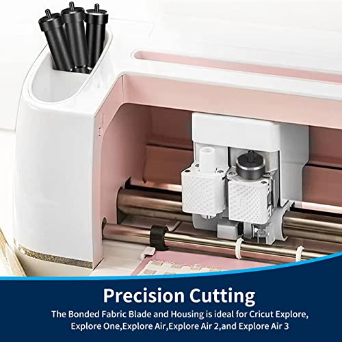 Explore Deep Cut Blade with Hosing for Cricut Maker, Explore Fabric Blade,Fabric Bonded Blade and Housing Compatible with The Explore One, Explore, Explore Air, Explore Air 2 and Explore Maker 3。(black)
