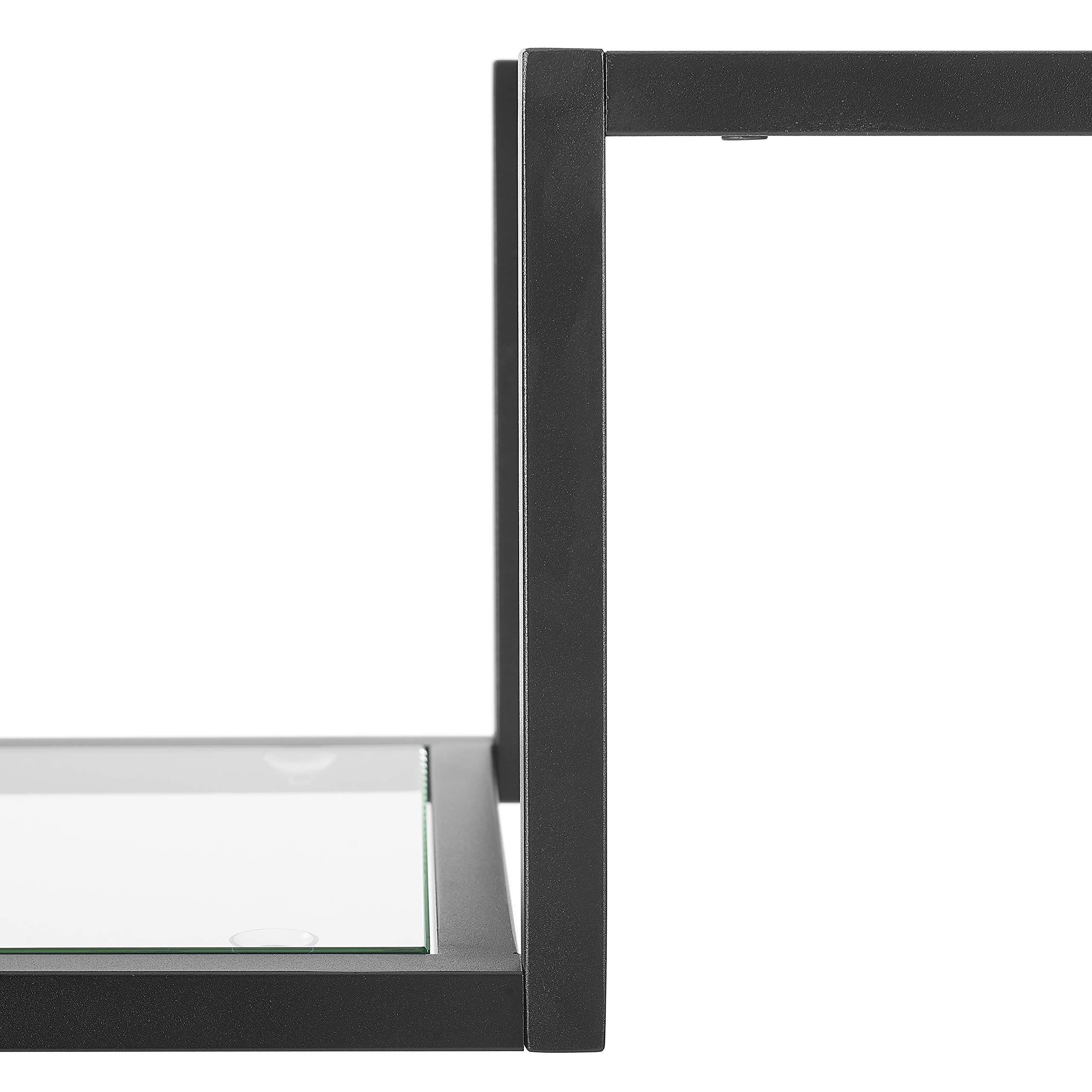 Crosley Furniture Sloane 2-Piece Bookshelf Set with Glass Shelves, Bookcase Storage, Matte Black