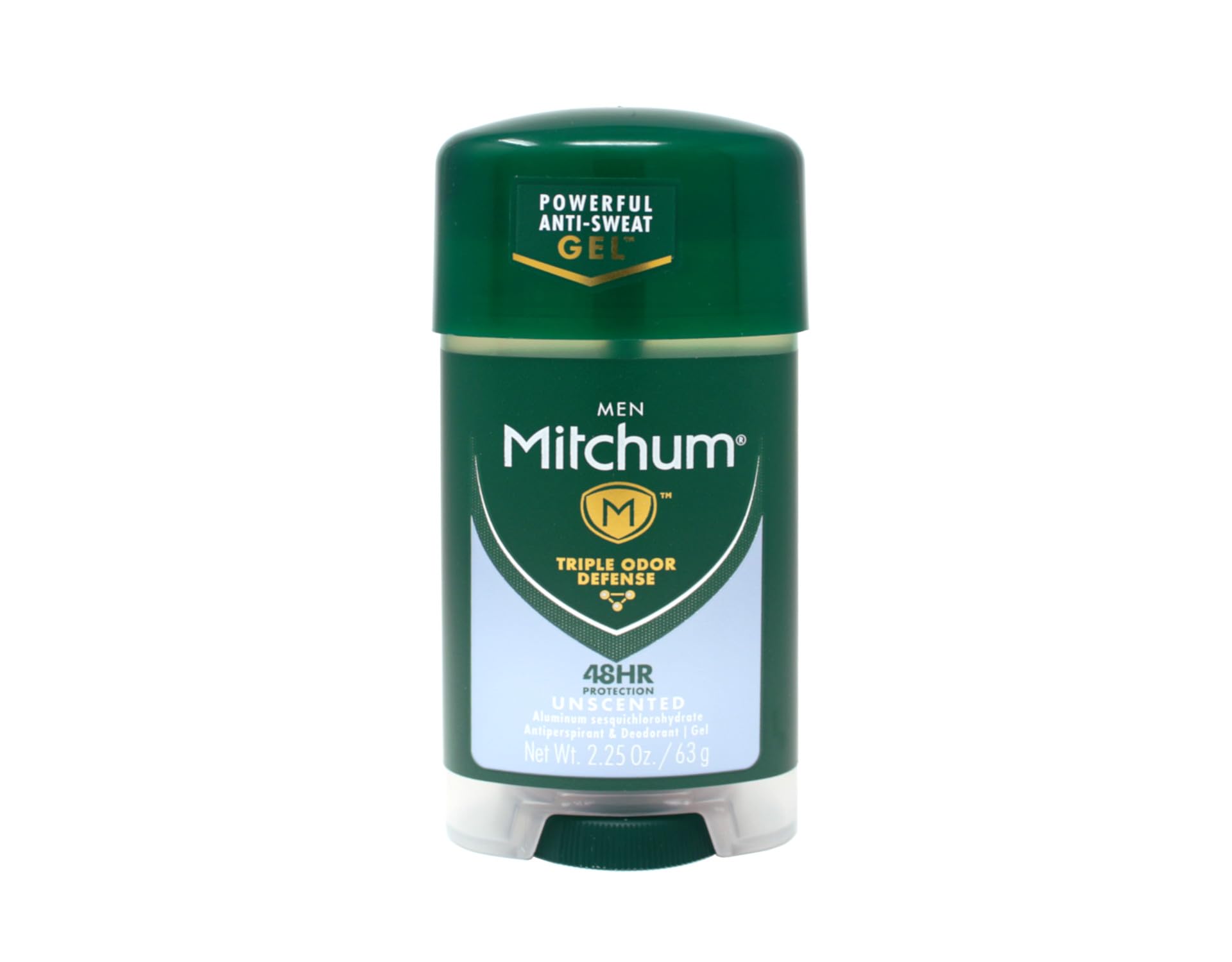 Mitchum Power Gel Antiperspirant Deodorant - Unscented - Net Wt. 2.25 OZ (63 g) - Pack of 3