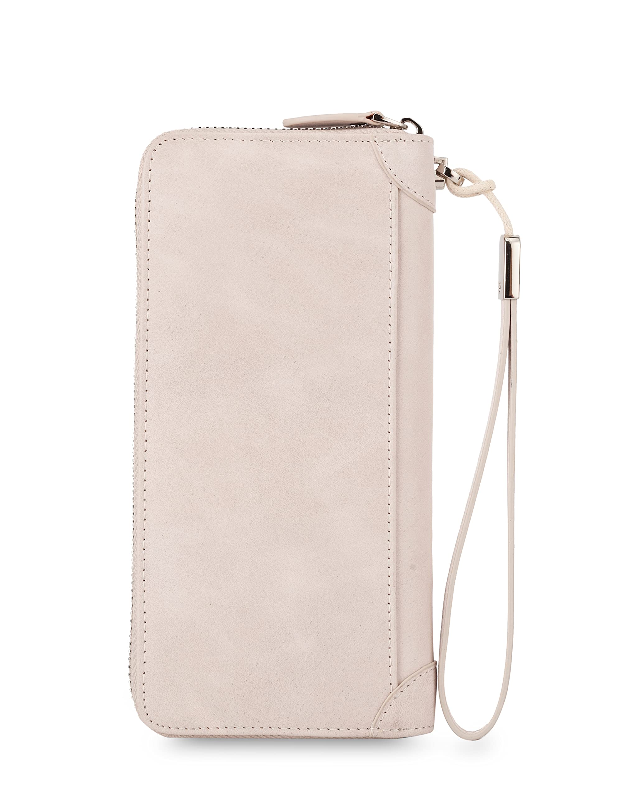 DORIS&JACKY Women Leather Wallet Rfid Blocking Large Capacity Zipper Around Travel Wristlet Bags