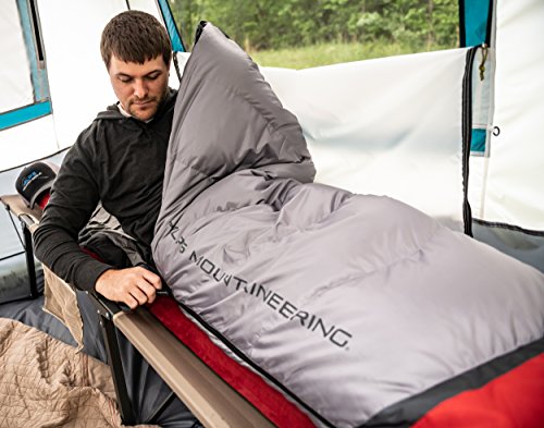 ALPS Mountaineering Zenith +30° Mummy Sleeping Bag, Regular - Gray/Red