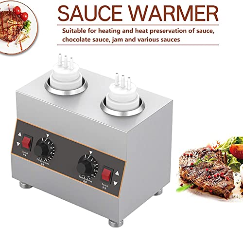 Electric Cheese Sauce Warmer,320W Commercial Food Sauce Heater,Multifunction Sauce Warmer Dispenser,30-85℃ Jam Chocolate Liquid Heater Machine,Automatic Jam Sauce Preservation Machine,650ML/Bottle